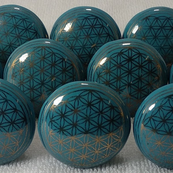 Teal Knobs - Etsy