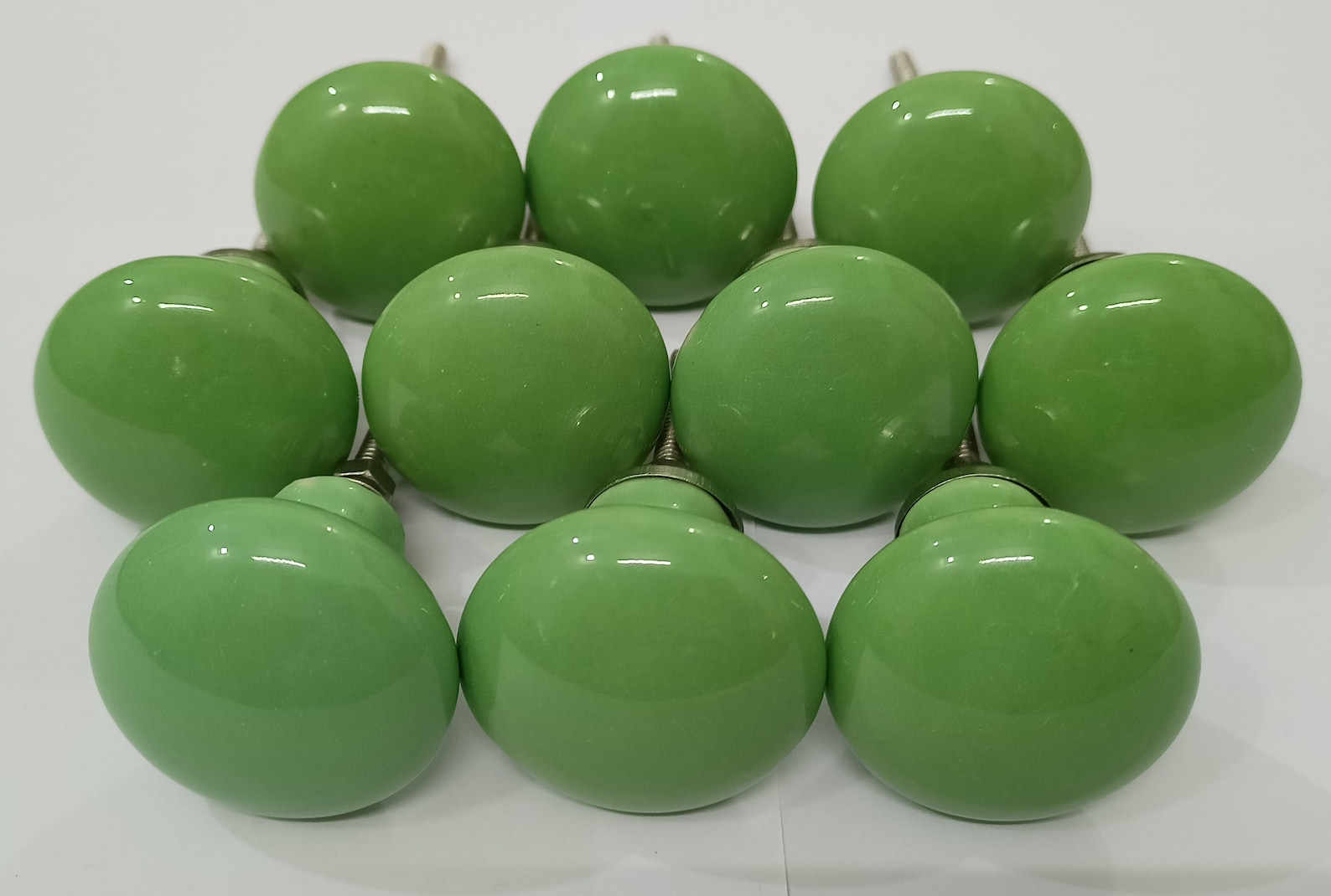 Green Color Vintage Ceramic Knobs Kitchen Cabinet Knobs Drawer - Etsy