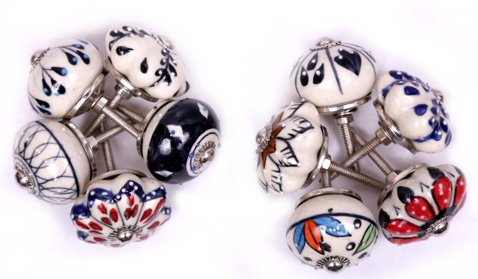 Multicolor Emboss Ceramic Knobs Hand Painted Ceramic Door Knobs Pumpkin Knobs Kitchen Cabinet ...