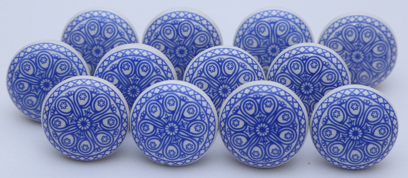 Grey and White Ceramic Knobs Ceramic Door Knobs Kitchen - Etsy