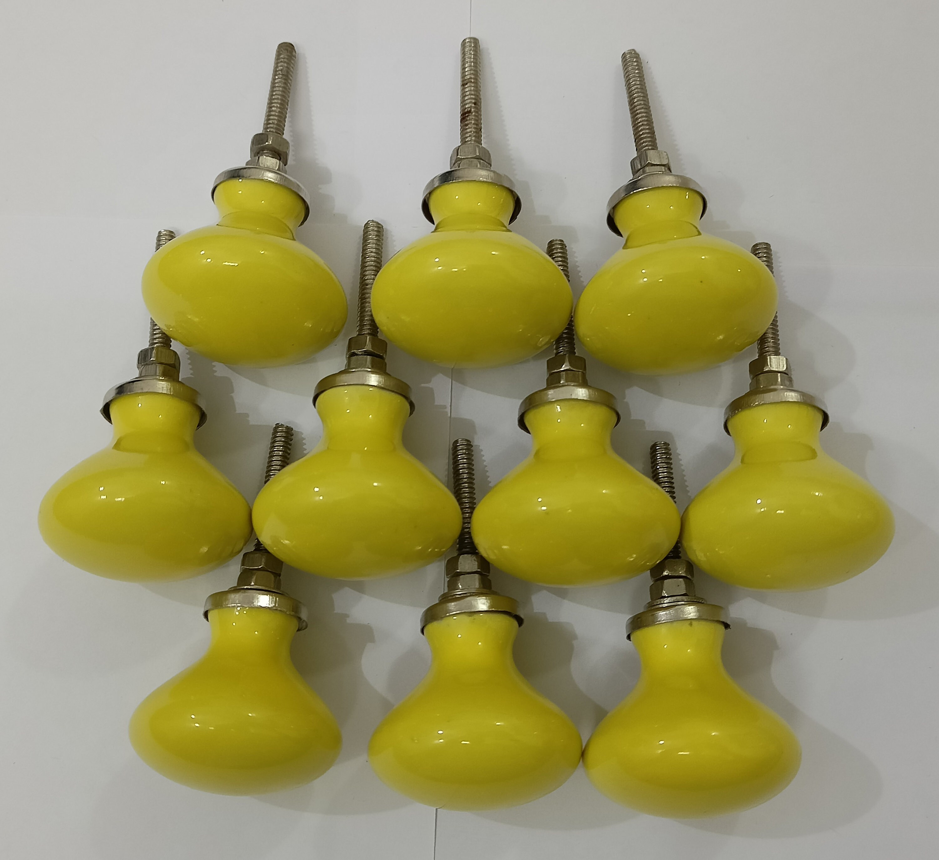 Yellow Color Vintage Ceramic Knobs Kitchen Cabinet Knobs - Etsy