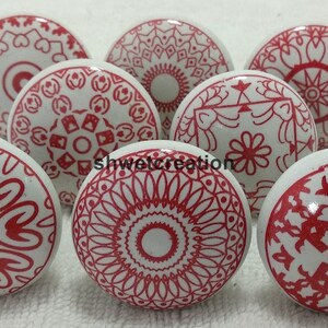 Black & White Ceramic Knobs Kitchen Cabinet Drawer Knobs Hardware Knobs Handmade Knobs Cabinet ...