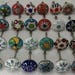 Multi Color Flat Ceramic Knobs Kitchen Cabinet Drawer Knobs Handpainted Knobs Hardware Knobs ...