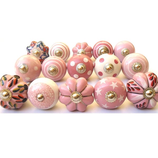 Pink Drawer Knobs - Etsy