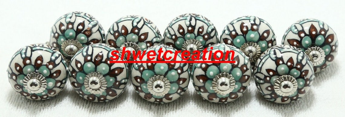Multicolor Emboss Ceramic Knobs Kitchen Cabinet Drawer Knobs - Etsy