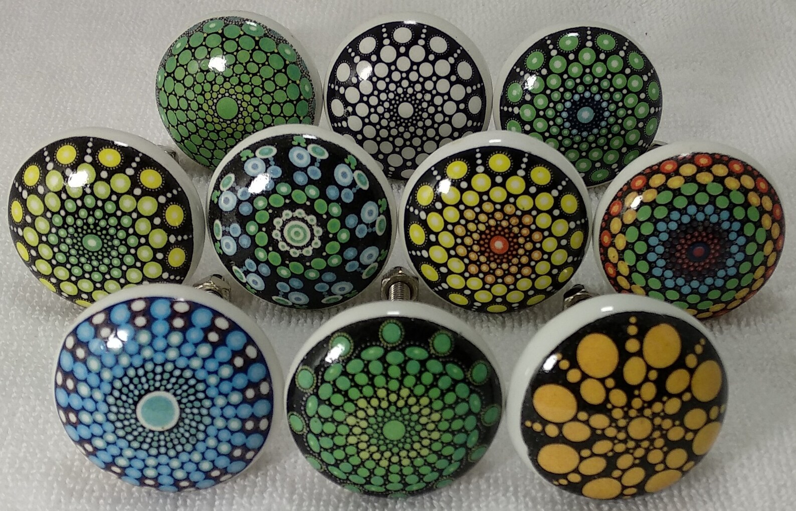 Multi Color Ceramic Knobs Kitchen Cabinet Drawer Knobs - Etsy