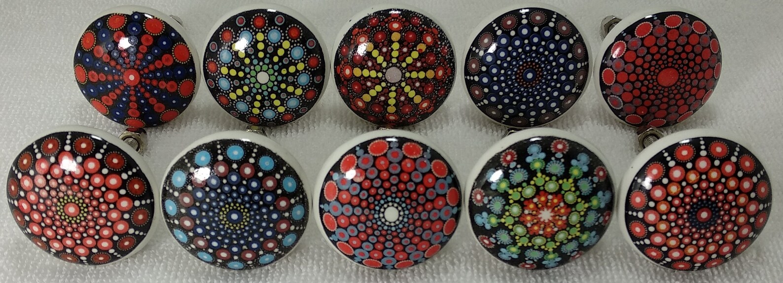 Multi Color Ceramic Knobs Kitchen Cabinet Drawer Knobs | Etsy