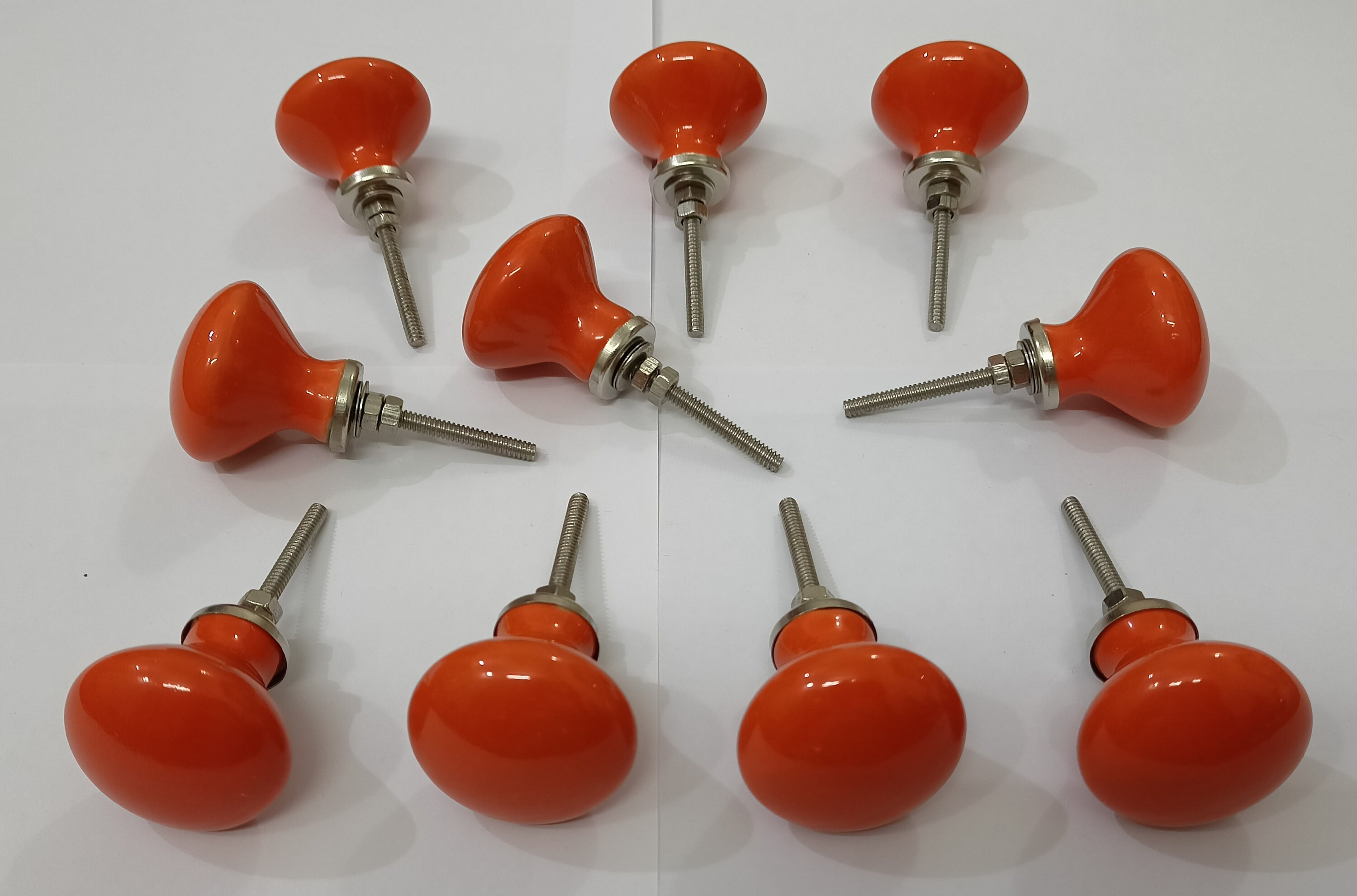 Orange Ceramic Knobs, Handmade Cabinet & Drawer Hardware - Etsy