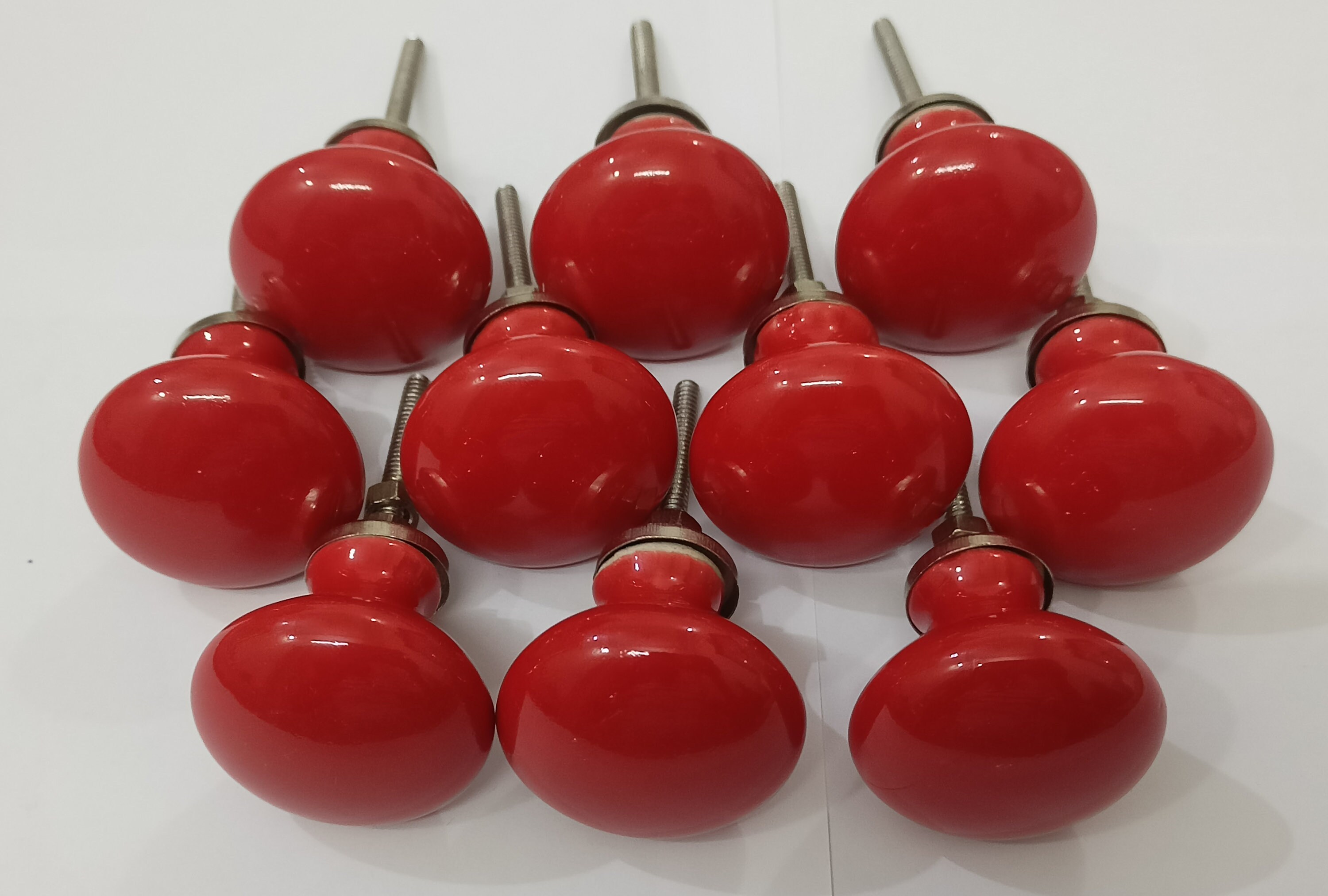 Red Color Vintage Ceramic Knobs Kitchen Cabinet Knobs Drawer - Etsy
