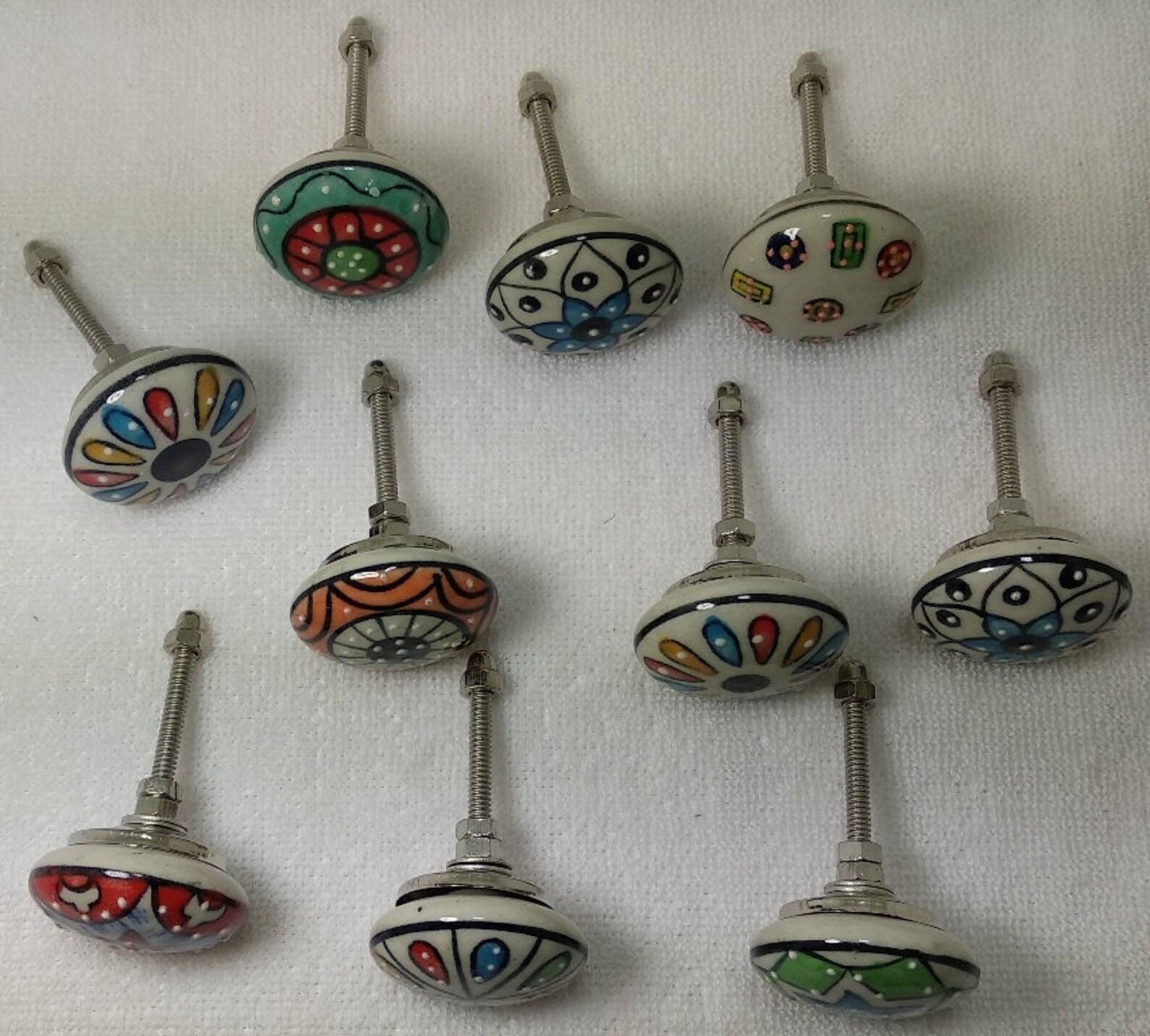 Multicolor Dotted Mix Ceramic Knobs Cabinet Colorfull Knobs | Etsy