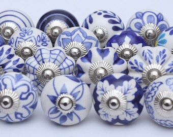 Red and White Assorted Ceramic Knobs Hand Painted Ceramic Door Knobs Pumpkin Knobs Kitchen ...