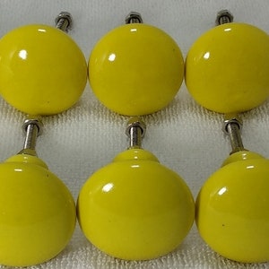 Yellow Color Vintage Ceramic Knobs Kitchen Cabinet Knobs | Etsy
