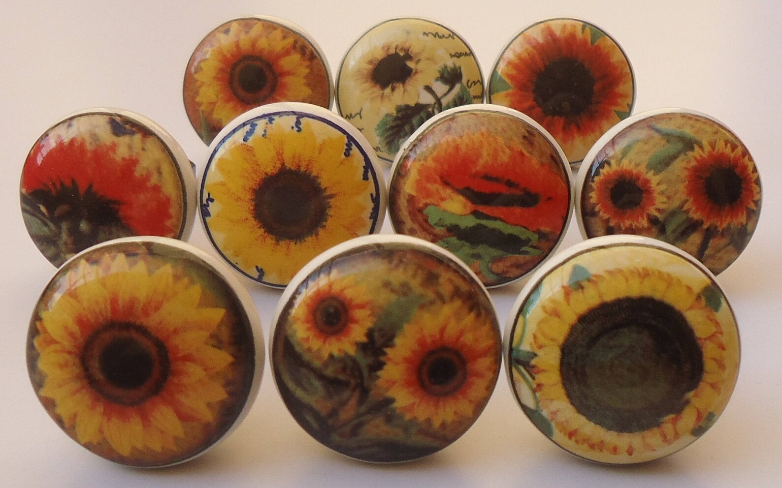 Flower Design Ceramic Knobs Kitchen Cabinet Drawer Knobs - Etsy