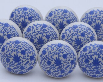 Red and White Ceramic Knobs Ceramic Door Knobs Kitchen Cabinet | Etsy