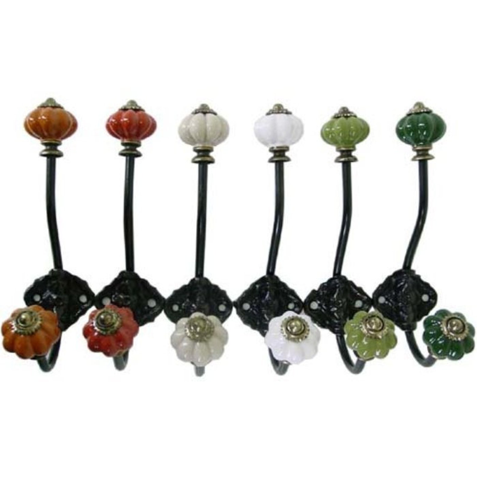 Assorted Plain Ceramic Hooks Handpainted Hooks Bathroom Hooks - Etsy