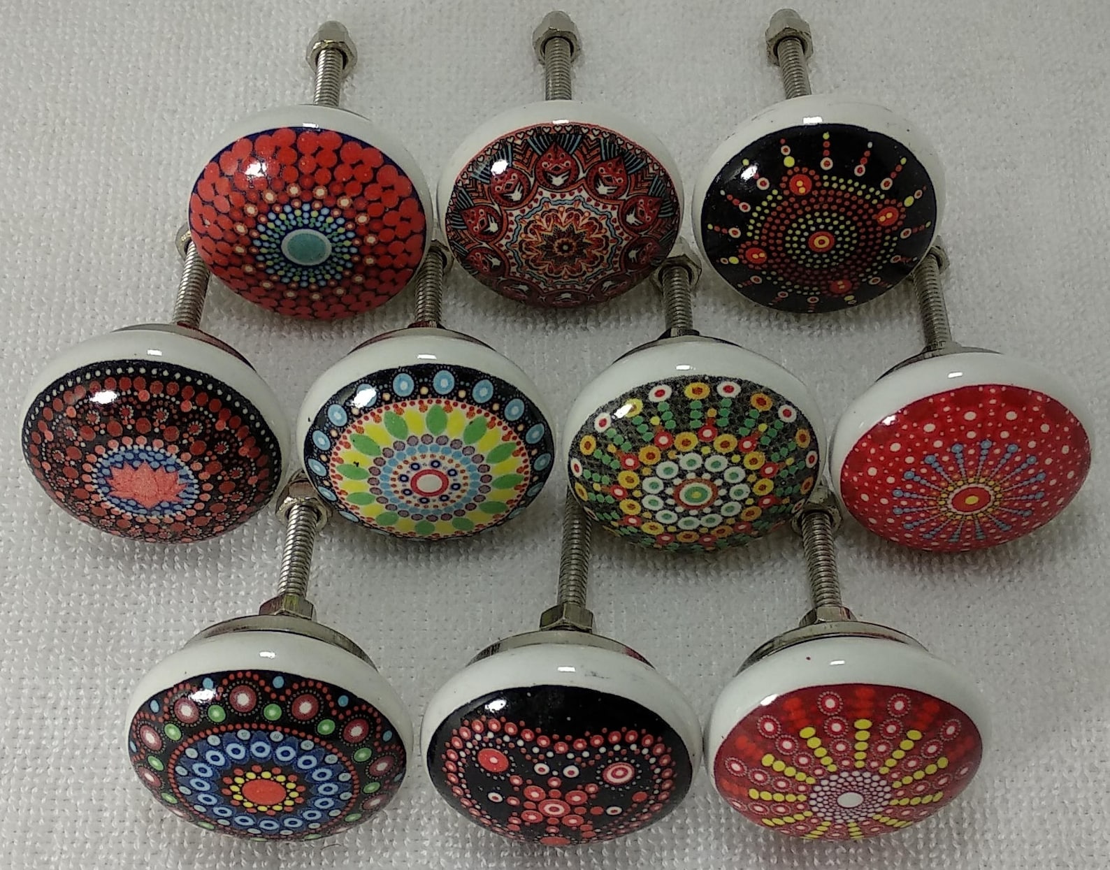 Multi Color Ceramic Knobs Kitchen Cabinet Drawer Knobs - Etsy