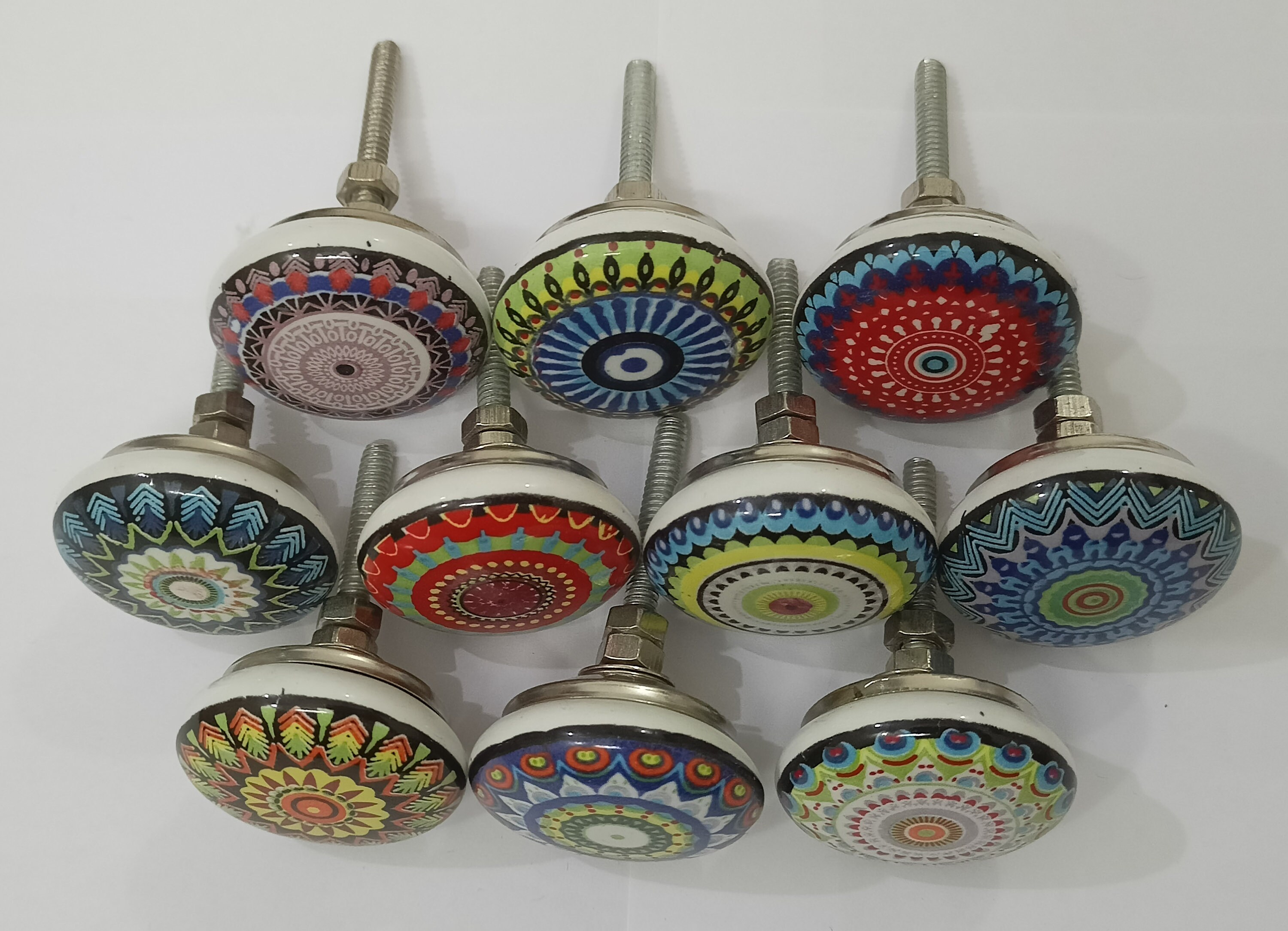 Multicolor Multidesign Ceramic Knobs Ceramic Door Knobs - Etsy