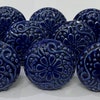 Sky Blue Color Ceramic Knobs Drawer Pulls With Different Design & Chrome Hardware Hand Painted ...