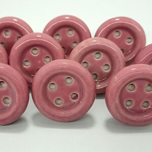 Pink Color Button Style Ceramic Knobs Handpainted Ceramic Door Knobs ...