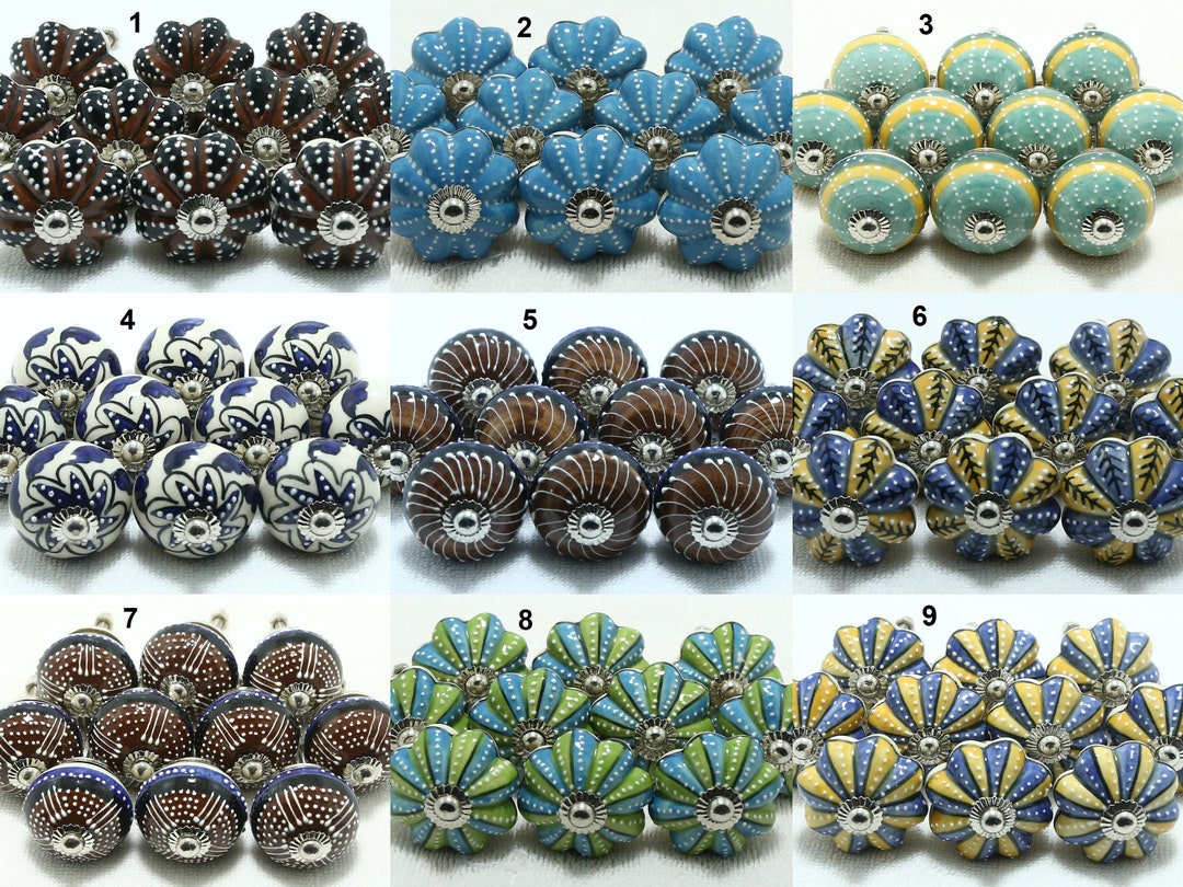 Emboss Ceramic Knobs Hand Painted Ceramic Door Knobs Cabinet Knobs ...