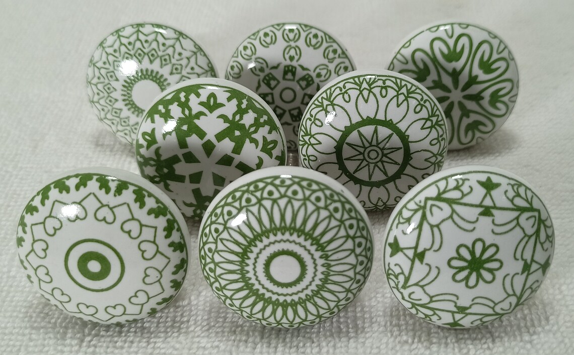 Grey & White Ceramic Knobs Kitchen Cabinet Drawer Knobs | Etsy Canada