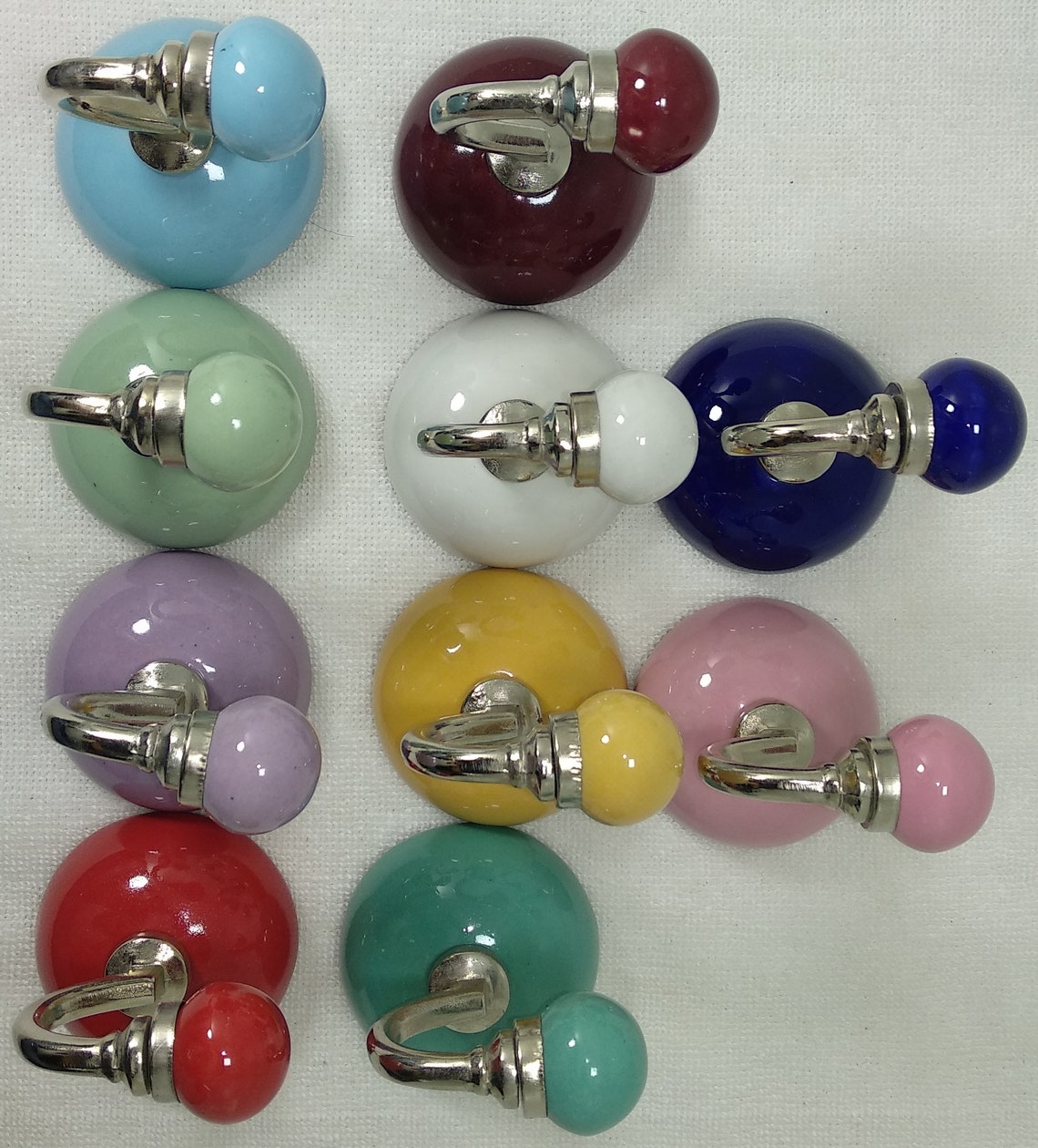 Assorted Plain Ceramic Hooks Handpainted Hooks Bathroom Hooks - Etsy