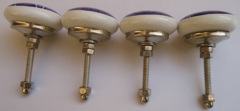 Blue Color Flat Ceramic Knobs Kitchen Cabinet Drawer Knobs | Etsy