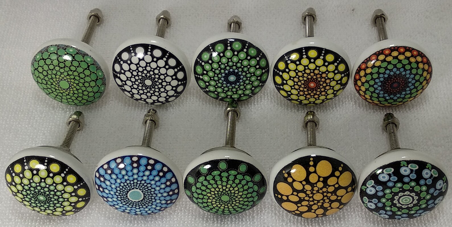 Multi Color Ceramic Knobs Kitchen Cabinet Drawer Knobs | Etsy