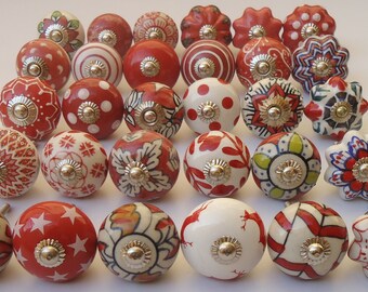 Assorted Blue and White Ceramic Knobs Ceramic Door Knobs Kitchen Cabinet Drawer Pulls - Etsy