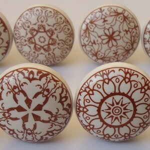 Grey & White Ceramic Knobs Kitchen Cabinet Drawer Knobs Hardware Knobs Handmade Knobs Cabinet ...