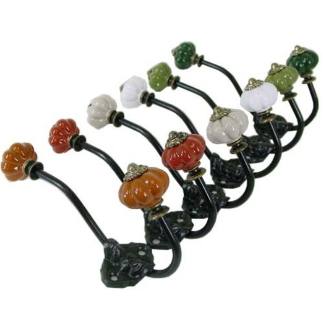 Assorted Plain Ceramic Hooks Handpainted Hooks Bathroom Hooks ...