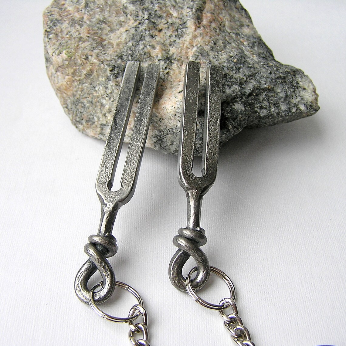Forged Tuning Fork Keychain Gift Musician Housewarming - Etsy