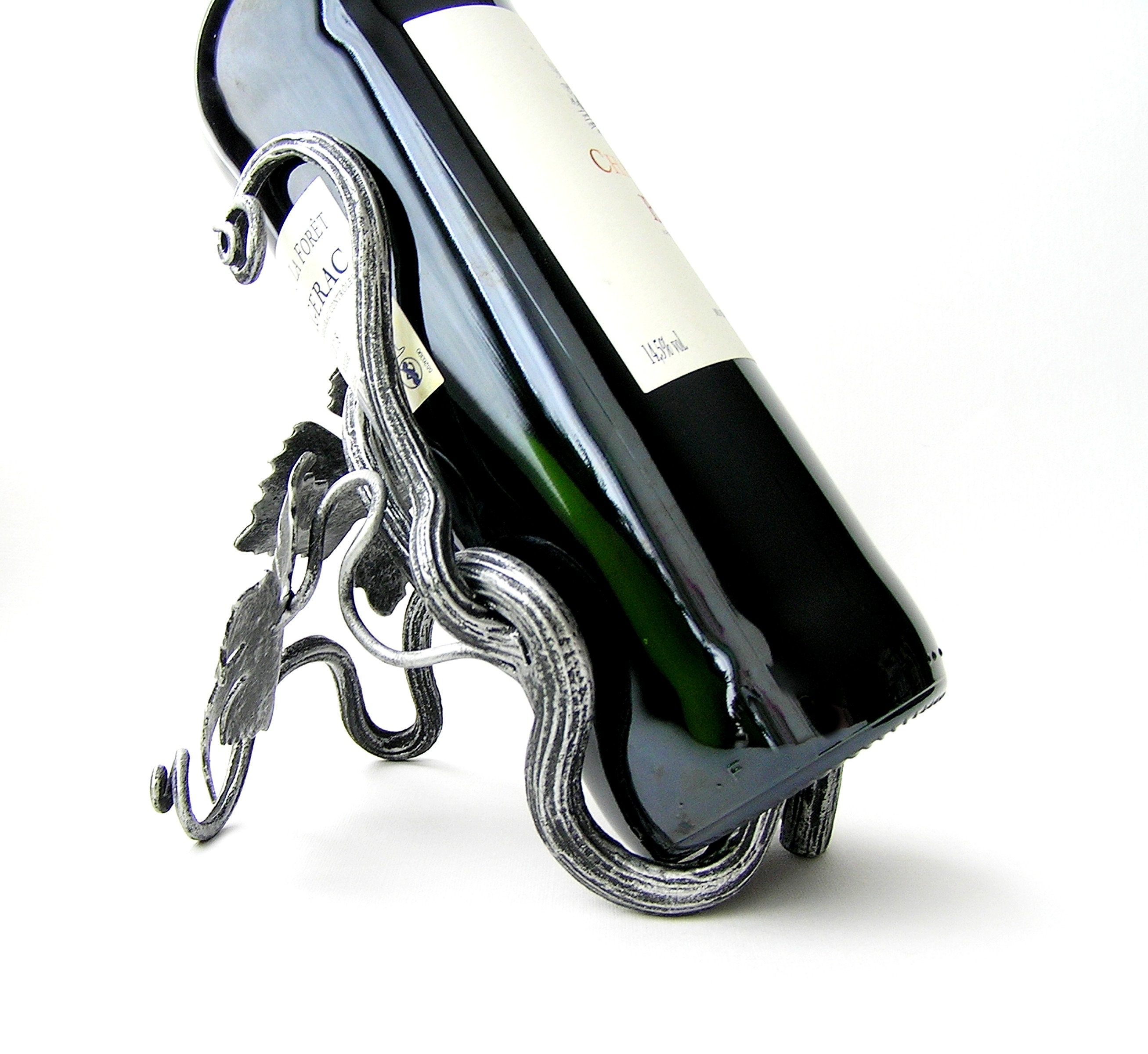 Holder for Wine Bottle Hand-forged Grapevine, Thanksgiving Dinner ...