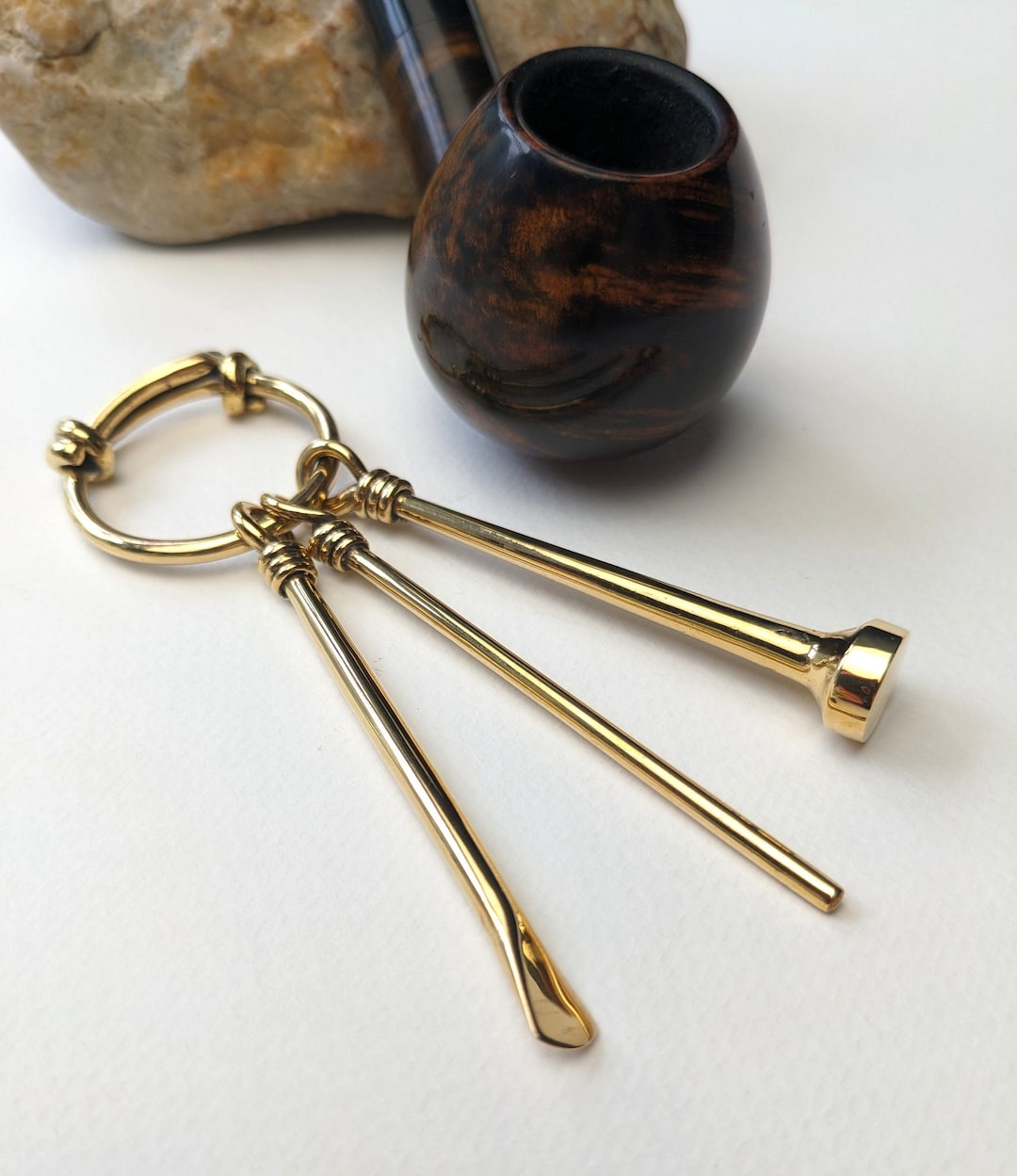 Bronze Smoking Pipe Tool Pick, Reamer, Tamper Road Set Tobacco Smoking ...