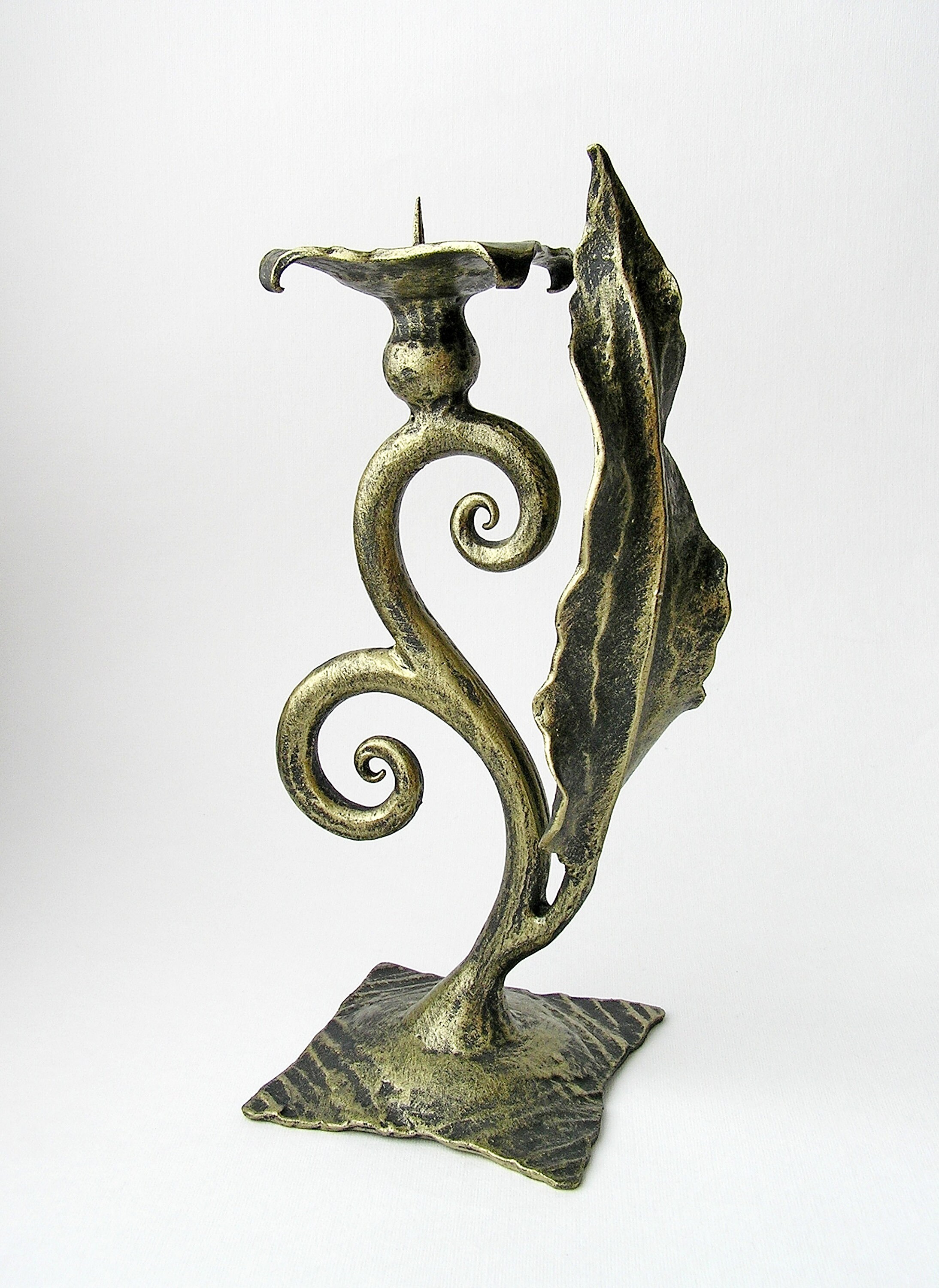 Gold Candlestick Leaf With for Your Home or as a Gift for a - Etsy