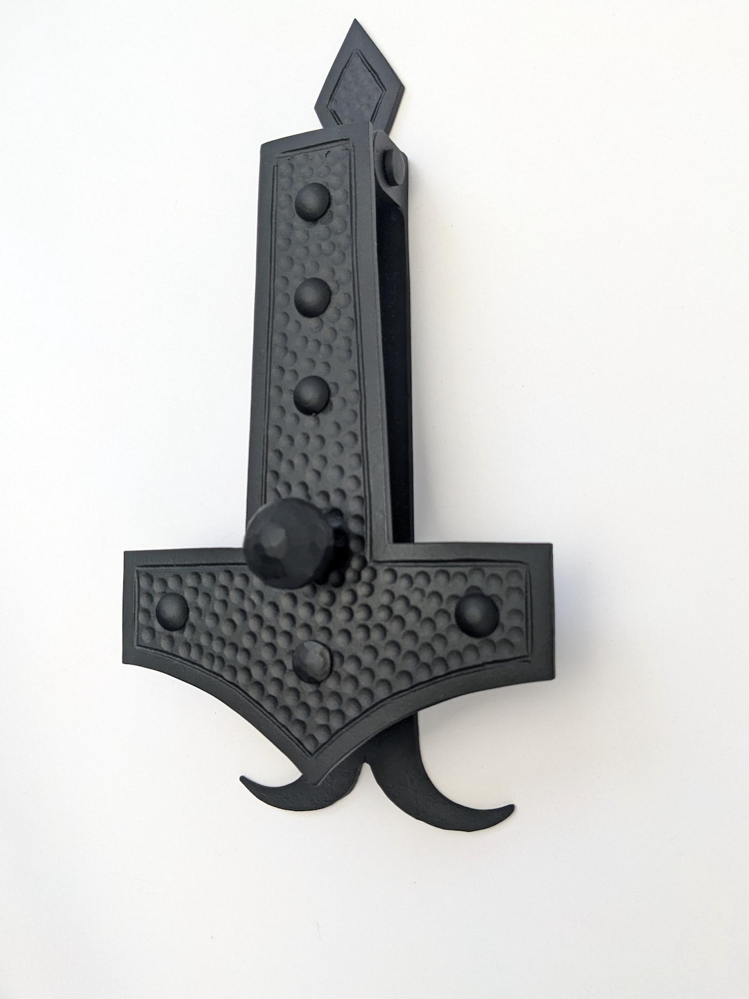 Black Door Knocker Thor's Hammer Gift Housewarming Door Decoration Thor ...