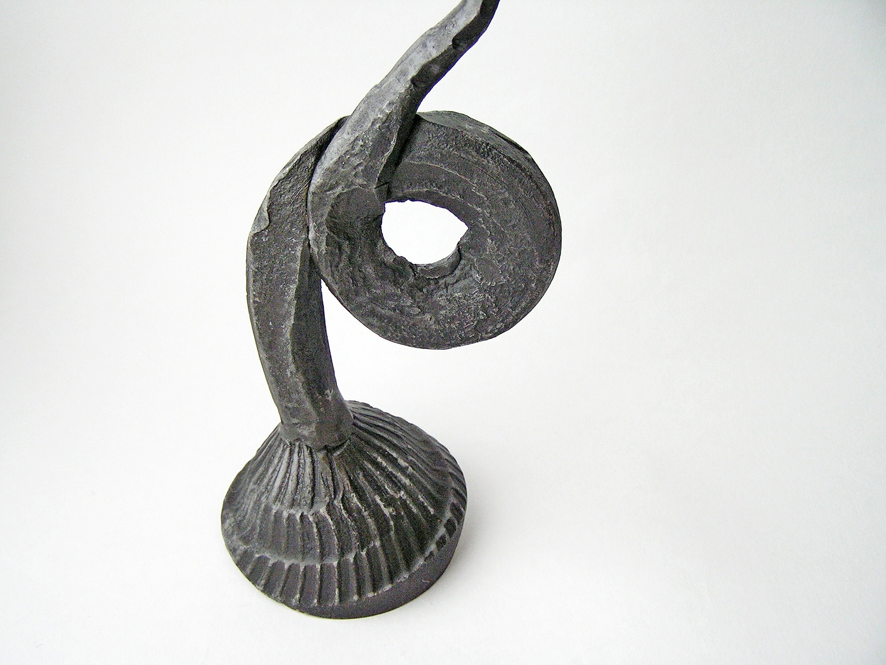 Candle holder freeform flower with glass bud Pillar candle | Etsy