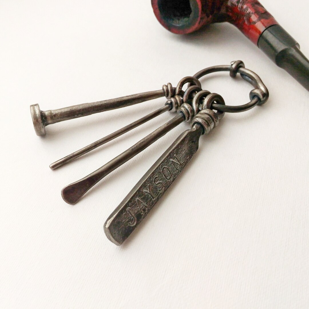 Personalized Forged Pipe Tool Tamper and Cleaning Smoking Pipe - Etsy