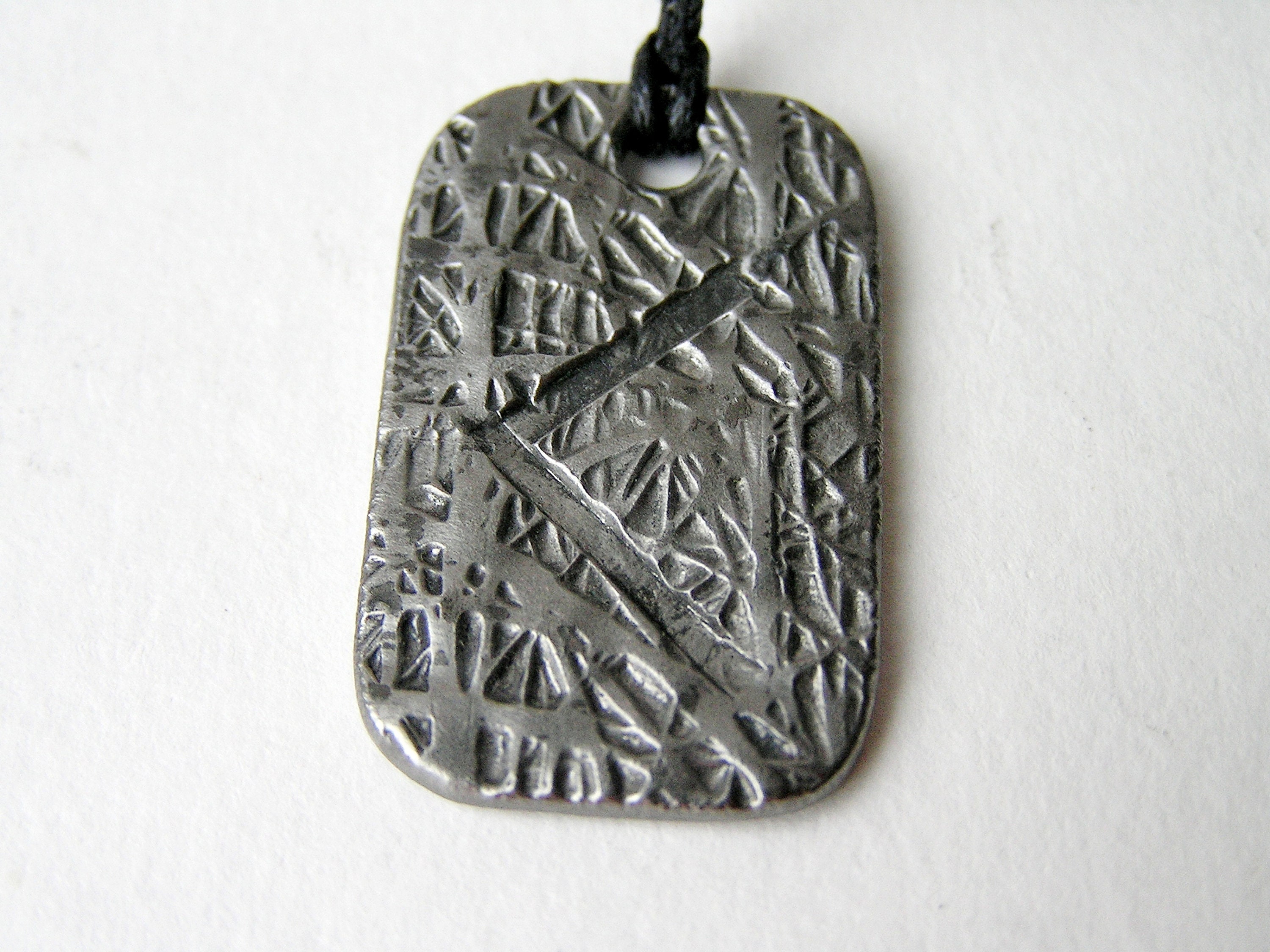 Kenaz Hand forged Viking rune Amulet Kenaz necklace Iron | Etsy