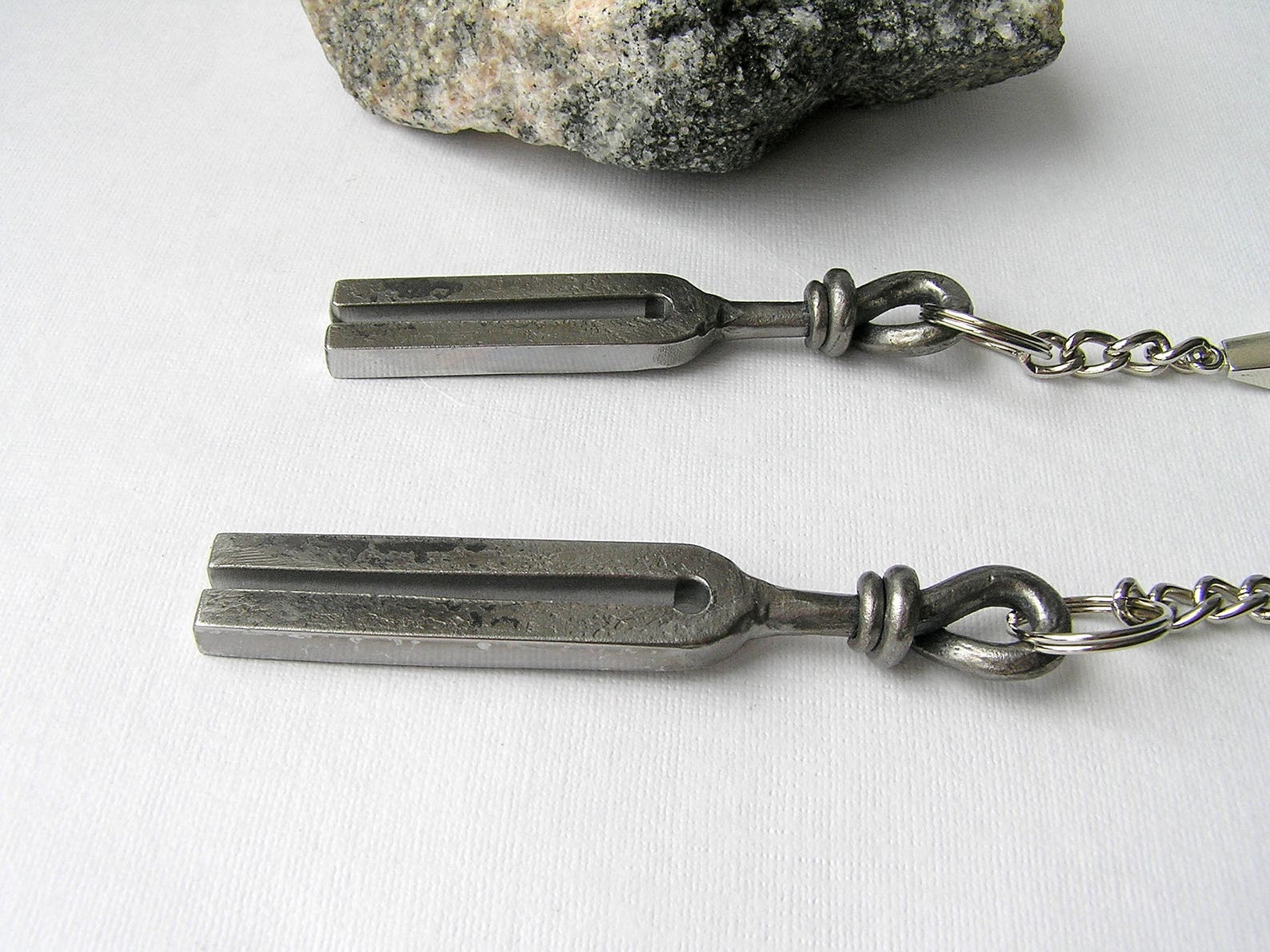 Forged Tuning Fork Keychain Gift Musician Housewarming Musician ...