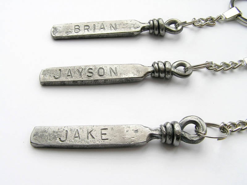 Personalized Forged Keychain Name Keyring Custom Keychain 6th | Etsy