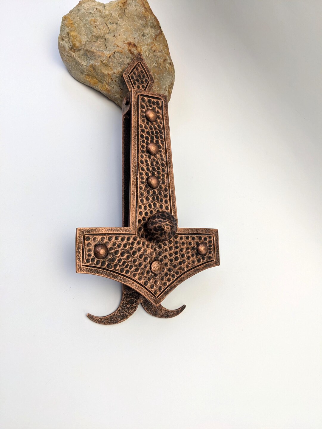 Copper Door Knocker Thor's Hammer Gift Housewarming Door Decoration ...