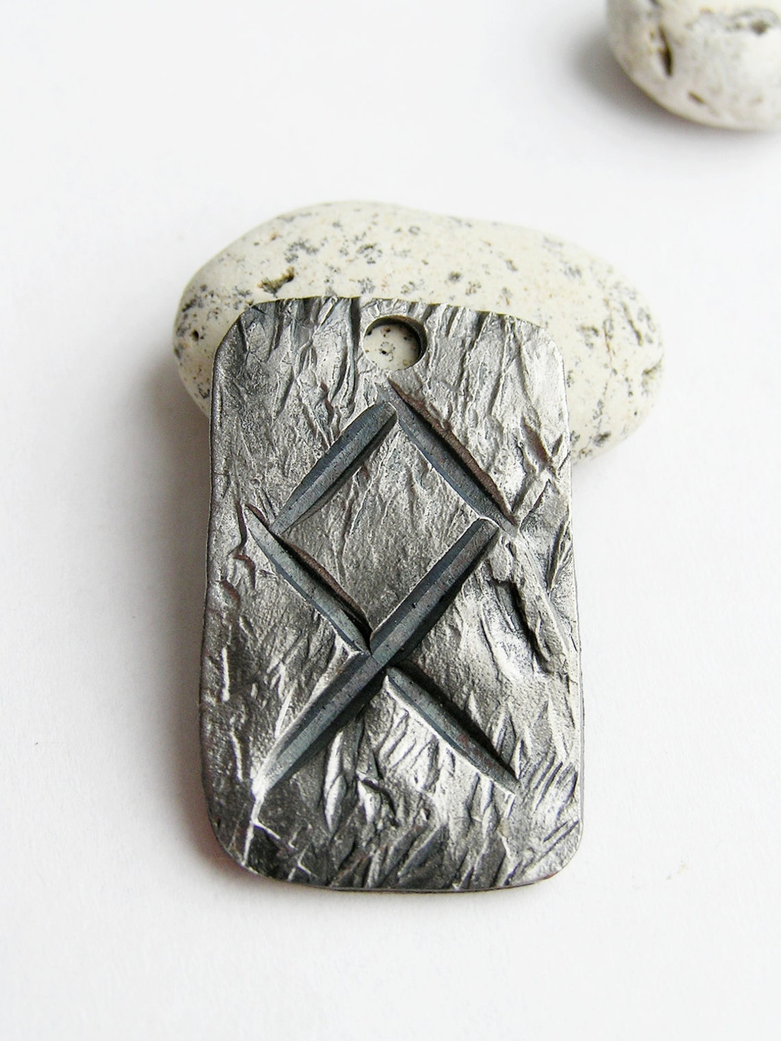 Hand Forged Rune Othala othal Odal Necklace Iron Pendant - Etsy Canada