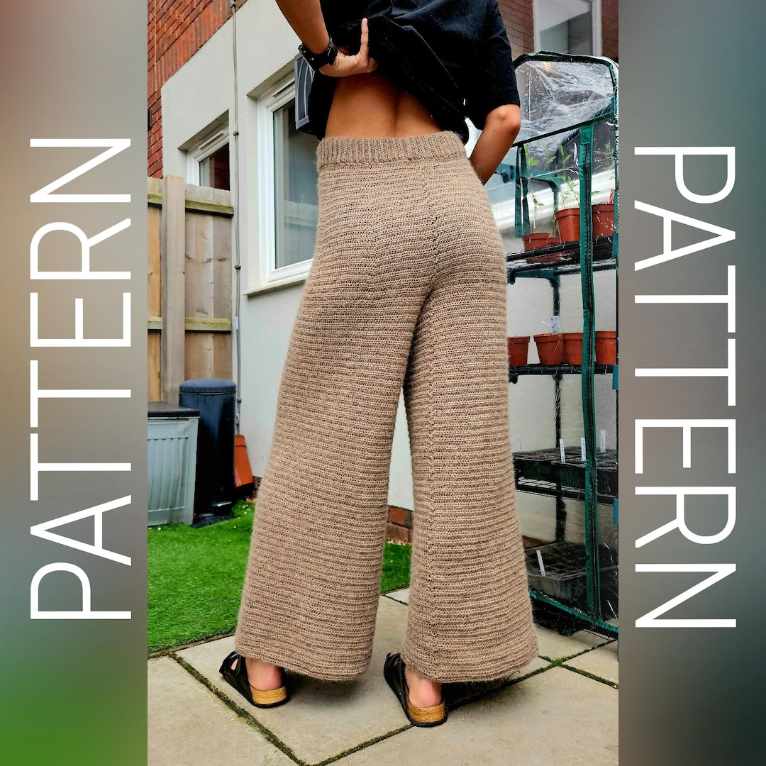 Simple Crochet Pattern / Crochet Pants Pattern / Crochet Wide Leg Pants ...