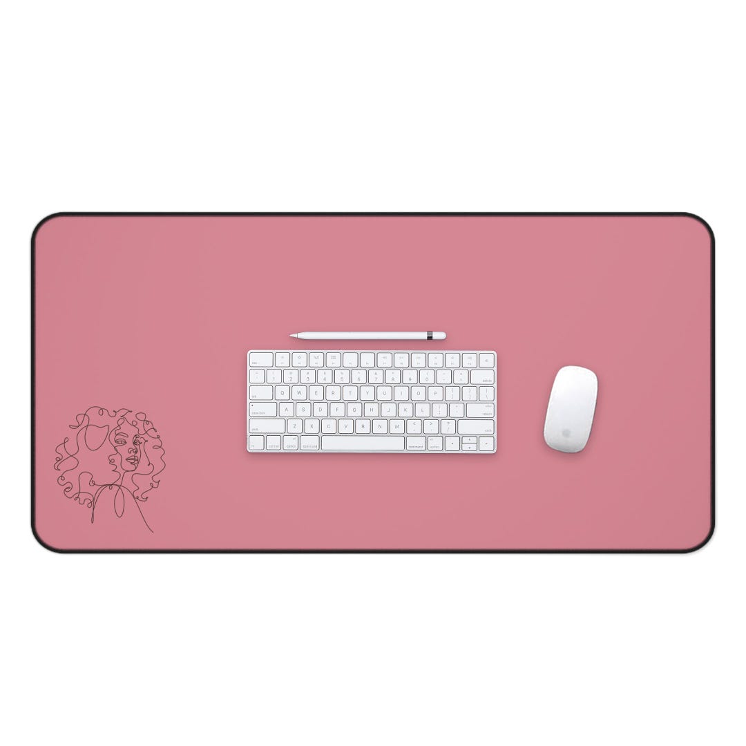 Line Art Desk Mat Bold Colors Deskmates Minimalist Design Artful Desk ...