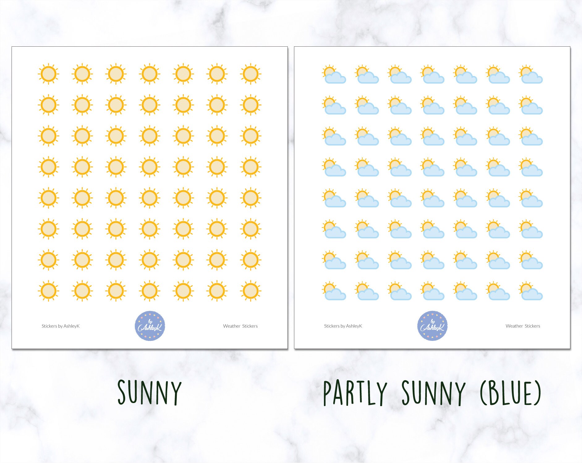 Weather Stickers Sunny Stickers Cloudy Stickers Rain - Etsy Australia
