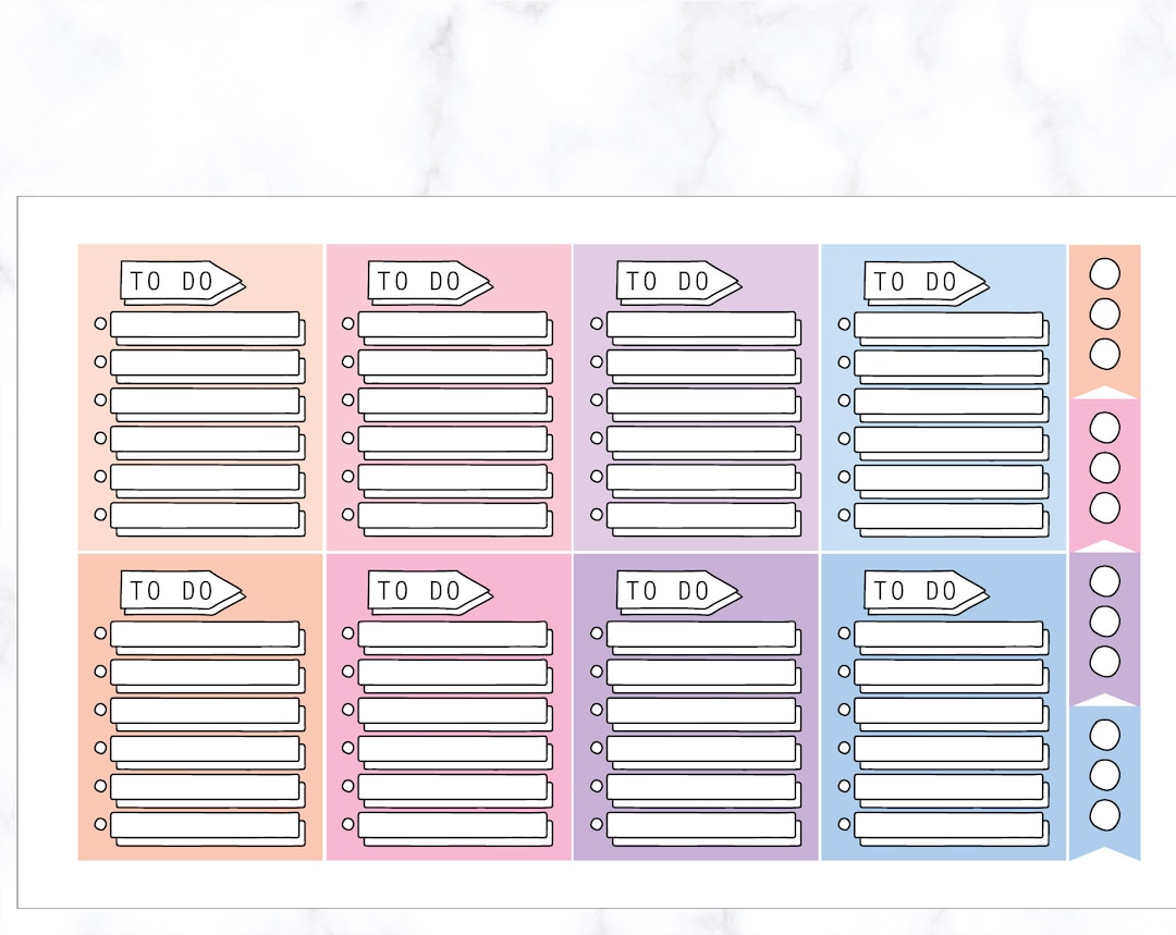 To Do Checklist Box Stickers | to Do List Planner Stickers | to Do ...
