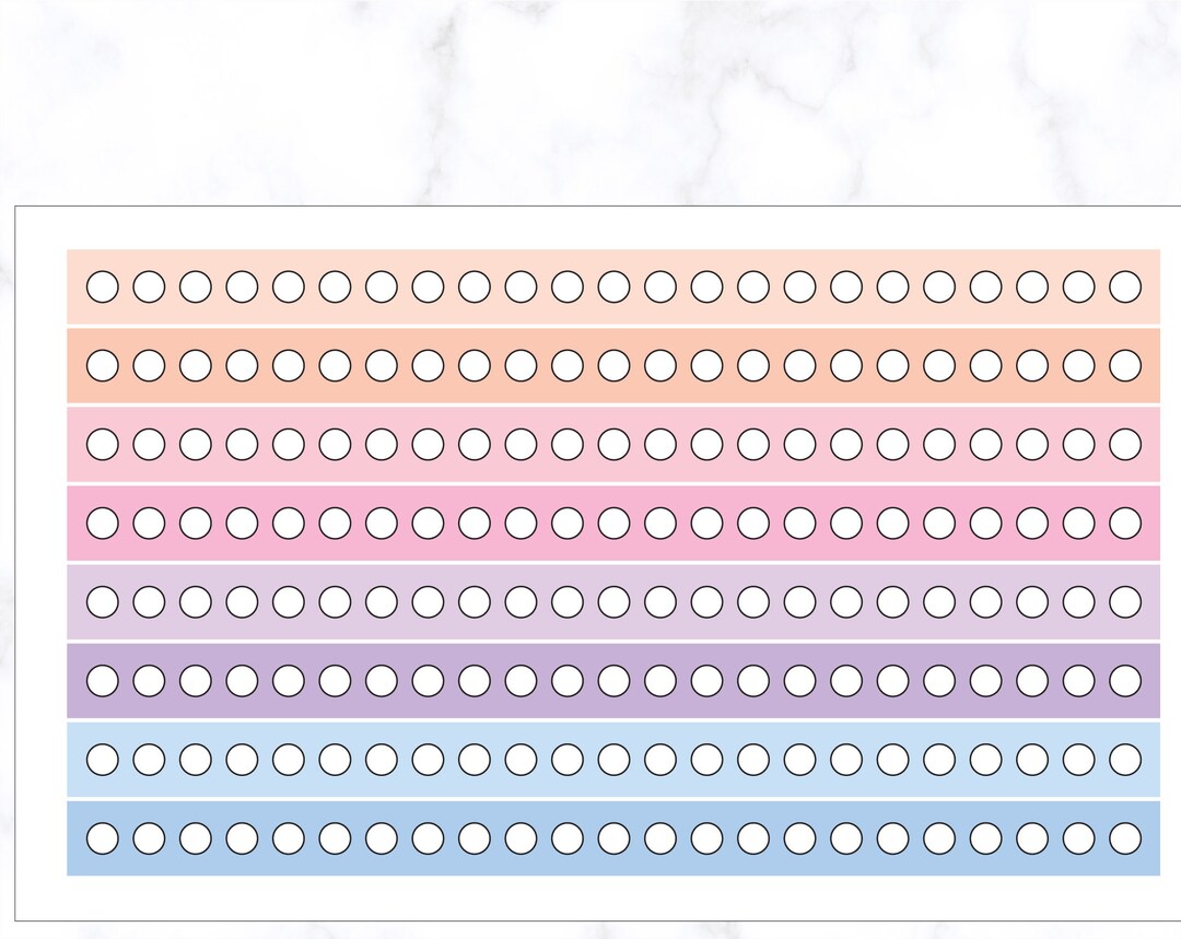 Round Checklist Washi Stickers Washi Stickers Checklist - Etsy