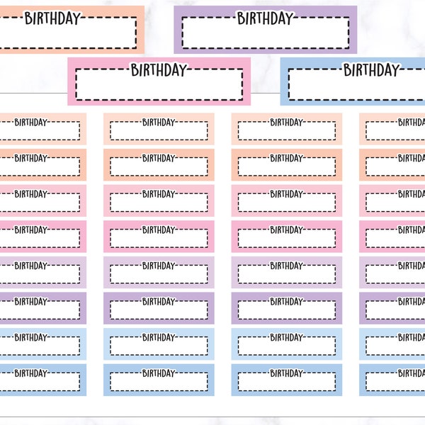 Birthday Planner Stickers - Etsy