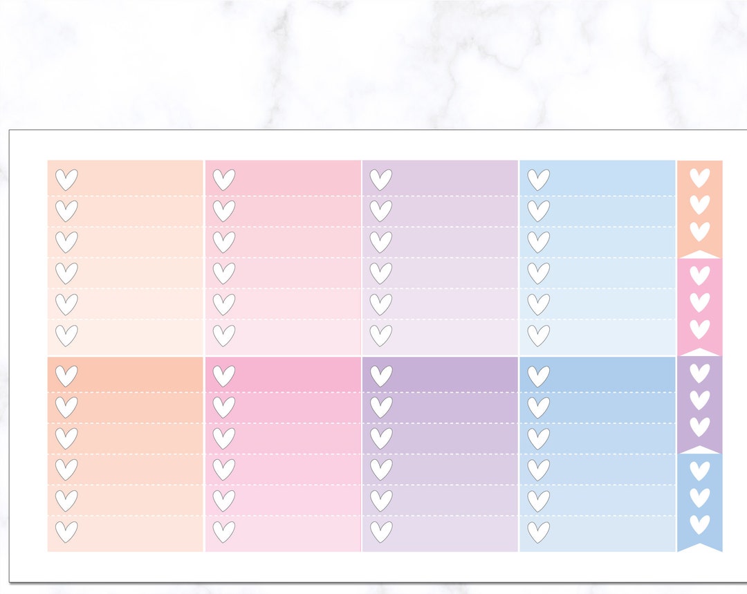 Ombre Checklist Planner Stickers | Checklists Planner Stickers ...